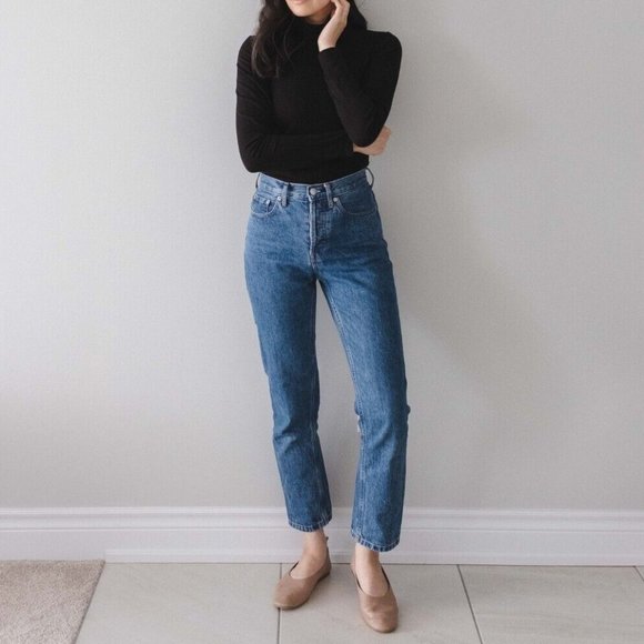 Everlane | Jeans | Everlane Jeans Crop Original Cheeky High Rise Blue ...